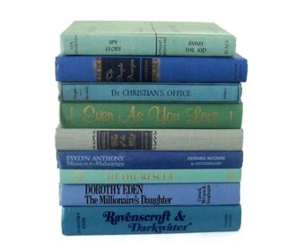 Vintage book stack | Etsy