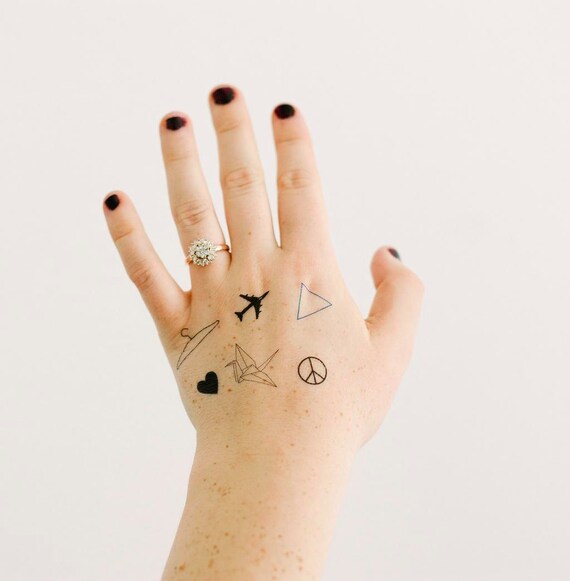 6 Tiny Classic Temporary Tattoos SmashTat