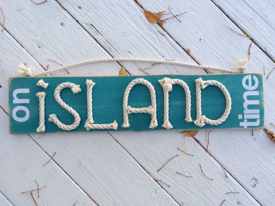 On island time beach sign coastal living signs island