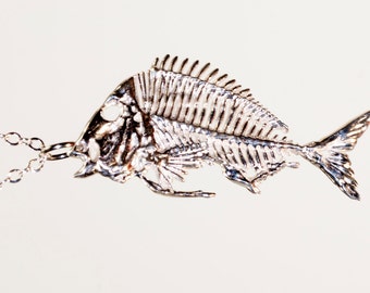 Bluegill Fish Skeleton Pendant Bluegill by 3DPrintedSkull on Etsy