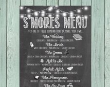 Unique smores menu related items | Etsy