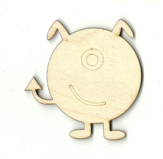 Alien Laser Cut Out Unfinished Wood Shape Craft Supply SPC7
