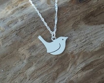 Unique silver bird necklace related items | Etsy