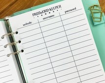 Unique password keeper related items | Etsy