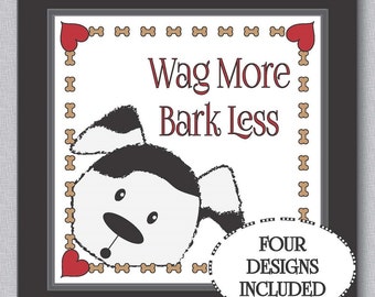 Unique wag more bark less related items | Etsy