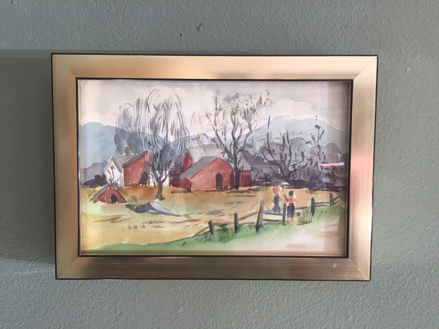 Vintage Pacific Northwest Watercolor by Signe Hedlund
