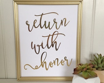 Returned with honor | Etsy