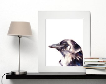 Raven painting | Etsy