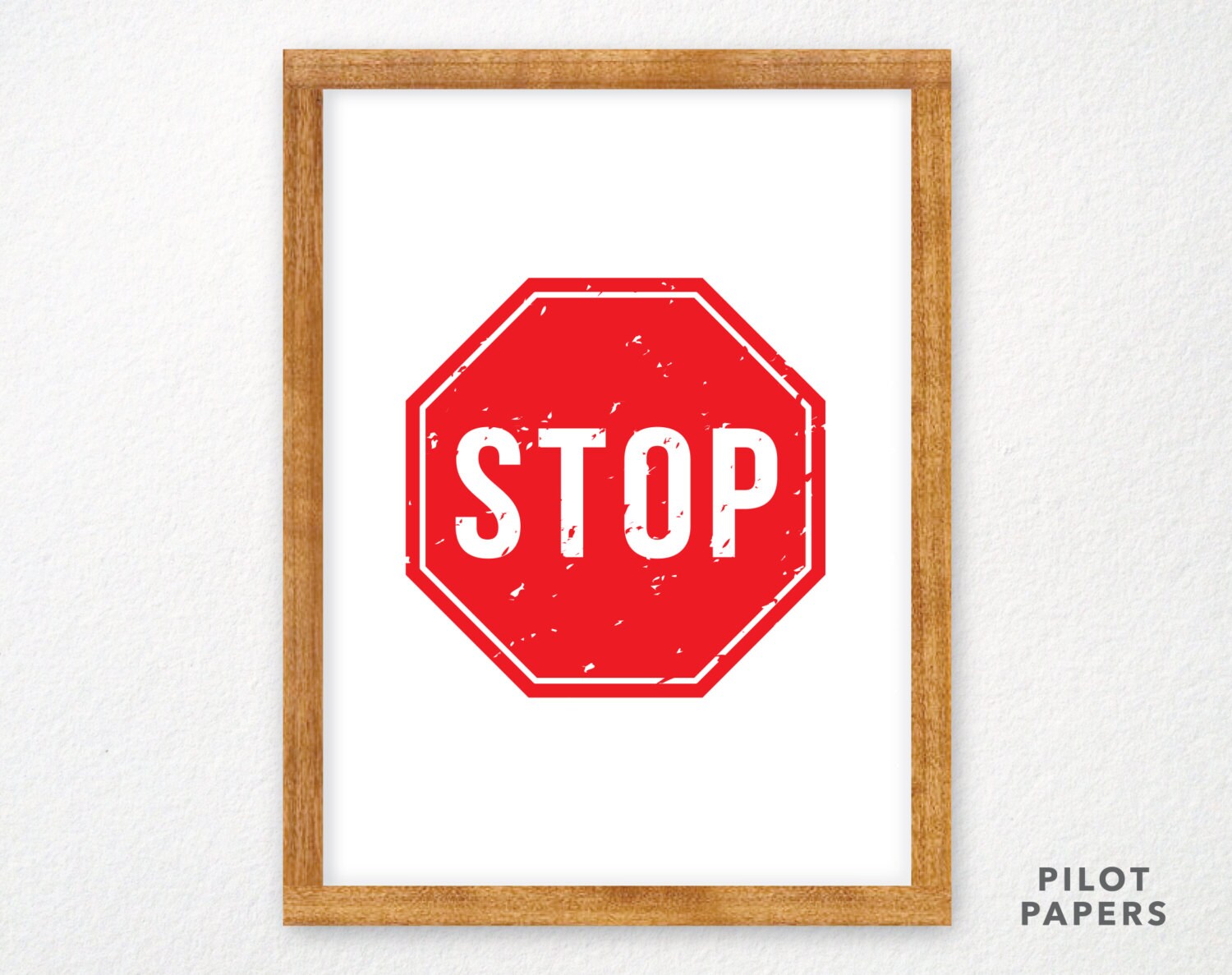 stop sign poster for baby nursery toddler kids room 18x24