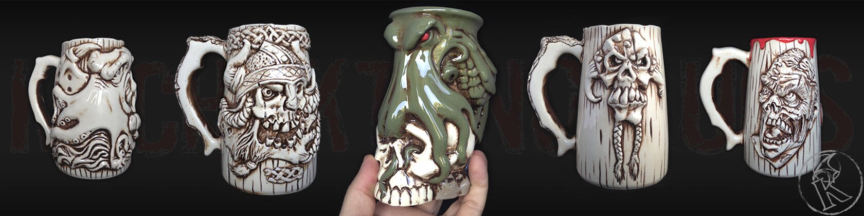 Handmade Beer and Coffee Mugs by KachaktanoMugs on Etsy