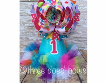 Rainbow party hat | Etsy