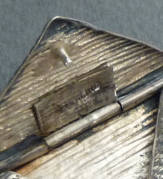 Sterling stamp case by GrunewaldAntiques on Etsy