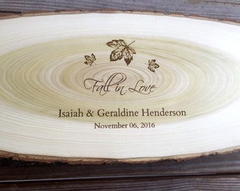 Wood slab guest book | Etsy