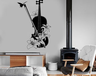 Unique violin decal related items | Etsy