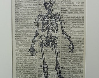 Unique skeleton poster related items | Etsy