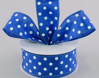 Blue wired ribbon | Etsy