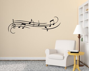 Music Note Wall Decal Music Note Decor Musical Wall Decal