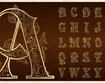Ornate letters | Etsy