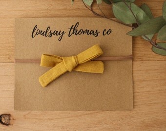 Mustard yellow bows | Etsy