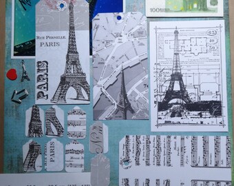 Paris labels | Etsy