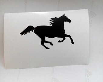 Running horse decal | Etsy