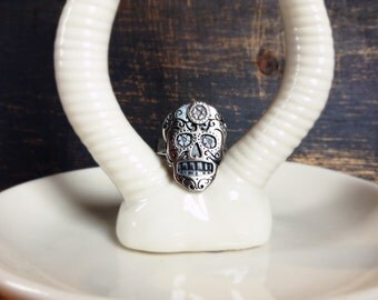 Mexican skull ring | Etsy