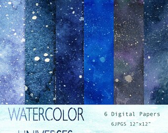 Night sky watercolor | Etsy