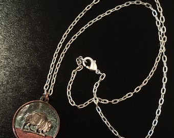 Bison pendant | Etsy