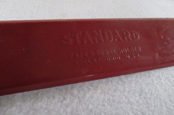 Paper Towel Holder Vintage Metal Red Standard Brand Shelby paper-towel-holder-vintage-metal-red-standard-brand-shelby