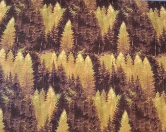 Pine tree fabric | Etsy