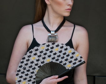 Designer hand fans by FANCYHandFans on Etsy