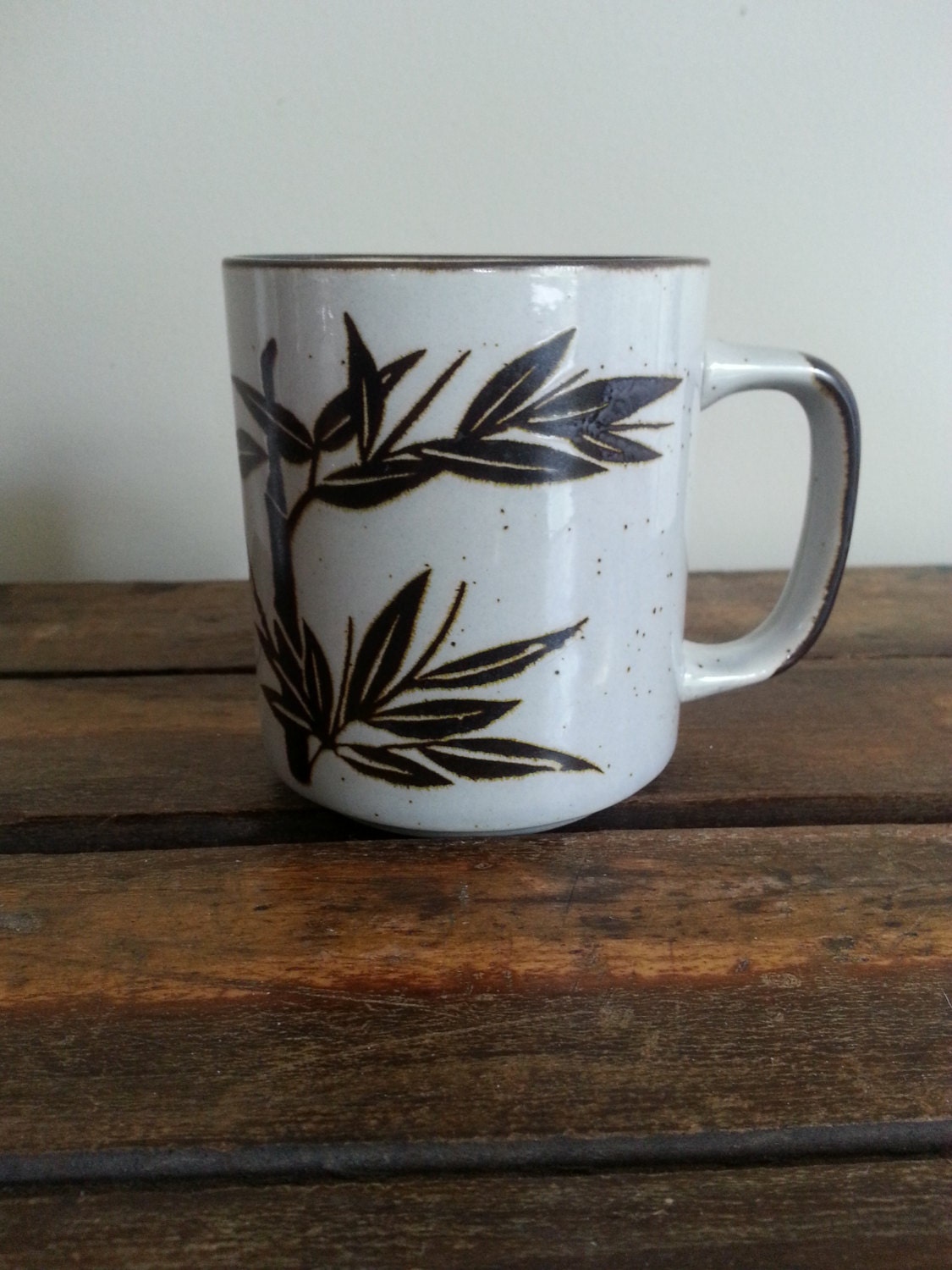 Vintage Tea Cup Coffee Mug Japanese Bamboo Mid Century Retro