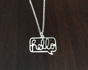 Hello necklace | Etsy