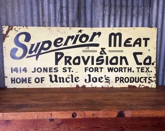 Vintage butcher sign | Etsy