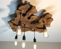 Unique live edge lighting related items | Etsy