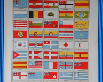 Vintage world flags | Etsy
