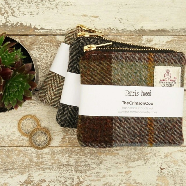 Harris Tweed Gifts Handmade bags Unique Designs by TheCrimsonCoo