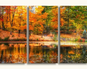 Orange modern art | Etsy