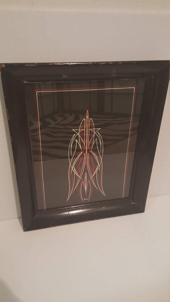 Pinstriping Art With Vintage Frame