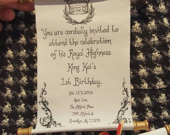 Scroll invitations | Etsy