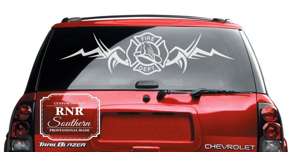 Firefighter Tribal Window Decal