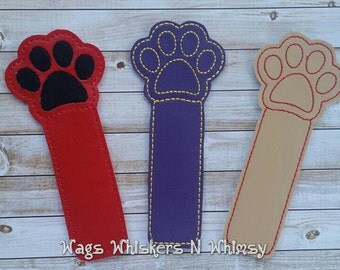 Paw print bookmark | Etsy