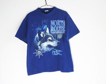 Vintage wolf shirt | Etsy