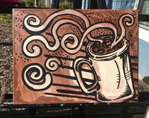 Unique acrylic coffee art related items | Etsy