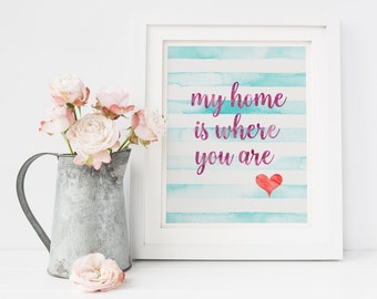 Items similar to Welcome to Our Home Printable, Printable Wall Art ...
