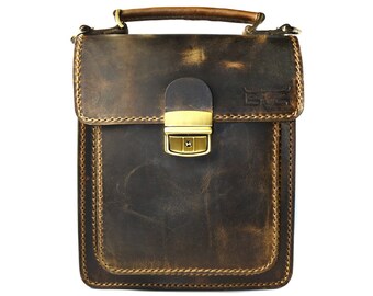 Vertical leather bag | Etsy