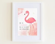 Popular items for flamingo print on Etsy
