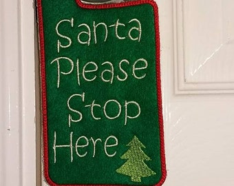 Santa stop here | Etsy