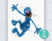 Unique sesame street print related items | Etsy