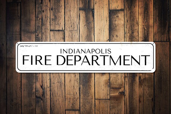 Fire Department Sign Personalized City Firehouse Sign Fire